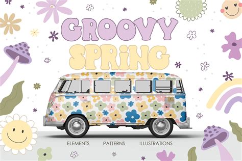 Groovy Spring Graphics ~ Creative Market