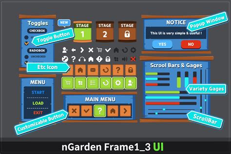 Ngarden Frame 1 3 Ui 2d Gui Unity Asset Store