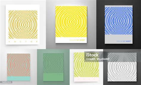 표지 디자인 템플릿입니다 터널 추상 3d 기하학적 배경입니다 착시 패턴 브로셔 전단지 배너 또는 노트북에 대 한 벡터 그림입니다