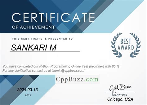 Thrilled To Take The Python Programming Beginner Test On Cppbuzz