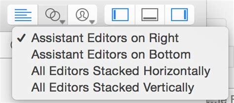 Macos How To Make Segmented Control With Menu Like In The Xcode