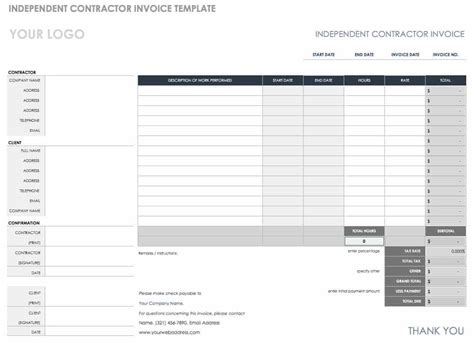 Subcontractor Invoice Template Microsoft Word Mzaerbrown