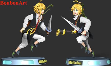Meliodas 3d Model By Bon Bon Art