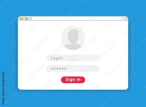 Login Form Design Login Form Account User Password Identity Ui Web Log Screen Security Profile