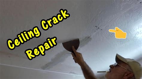 How To Repair Ceiling Crack Youtube