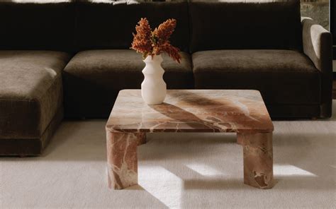 Segment Modern Marble Coffee Table Chervin Furniture And Design