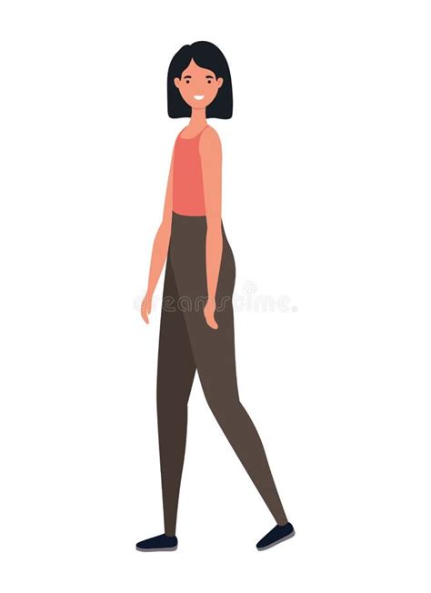Isolated Avatar Woman Cartoon With Black Hair Vector Design Stock