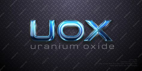 Premium Vector Metallic Text Uranium Oxide Editable Text 3d Shine Font Style