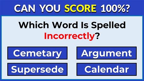 Which Word Is Spelled Incorrectly Challenge 3 Youtube