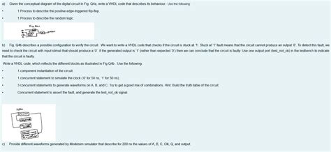 Draw The Circuit Diagram For The Vhdl Statement Solved Draw