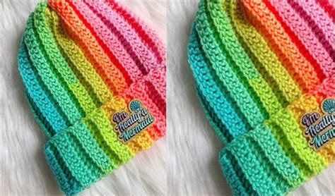 Basic Brimmed Beanie Hat Free Crochet Pattern Crochet Beanie Pattern