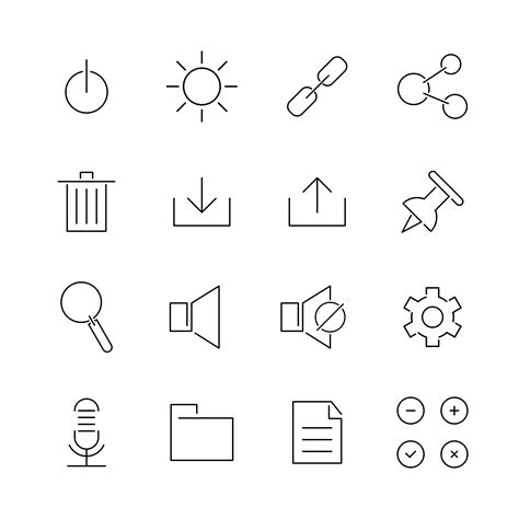 User Interface Line Icons 1225287 Vector Art At Vecteezy