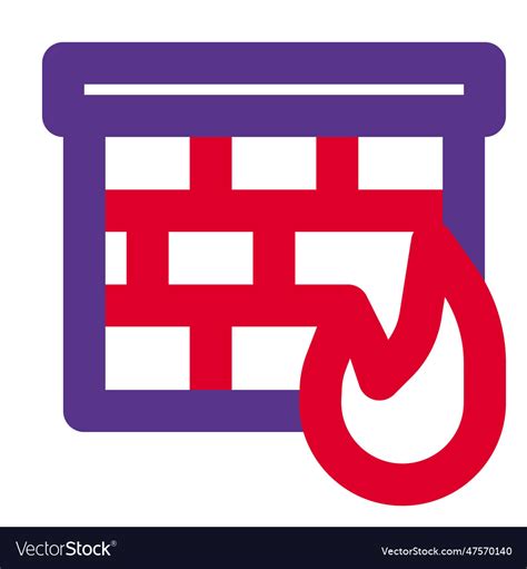Monitoring Network Traffic With A Firewall Vector Image