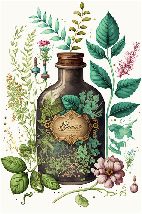Herbal Apothecary Aesthetic 06 Kitchen Decor Digital Art By Matthias Hauser Pixels
