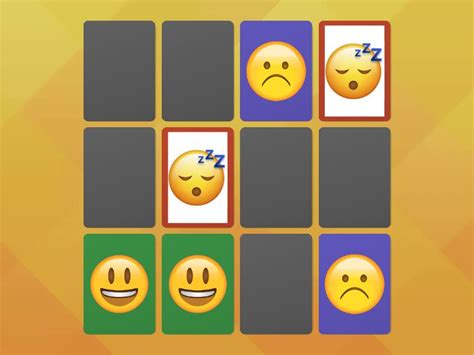 Feelings Emotions Memory Game Matching Pairs