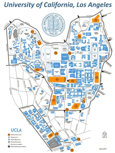 University Of California Los Angeles Campus Map Ucla