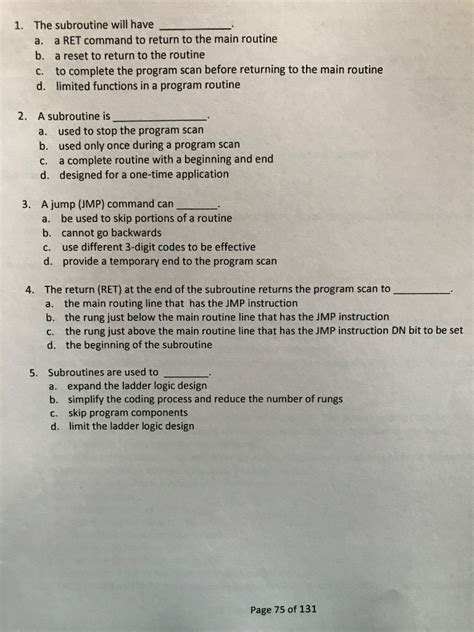 Solved 1 The Subroutine Will Have A A Ret Command To