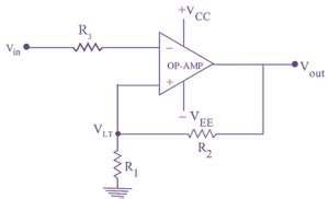 What Is Schmitt Trigger Using Op Circuit Diagram Derivation Working ElectricalWorkbook