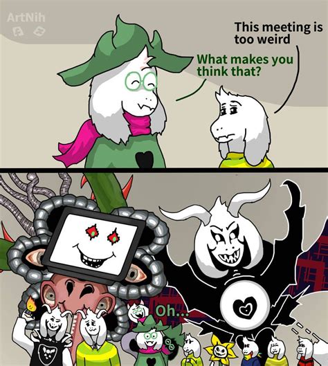 Ralsei And Asriel Mega Crossover By Artnih Undertale Funny Undertale Memes Undertale