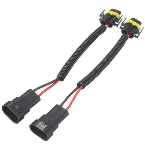 12v 2pcs 9006 To H11 H8 Headlight Fog Light Conversion Connector Wiring Harness Plug Cable