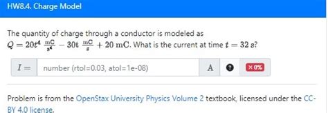 solved hw8 4 ﻿charge modelthe quantity of charge through a