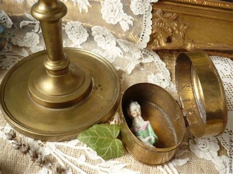 Купить Подсвечник старинный антикварный медь латунь Австрия золотой подсвечник