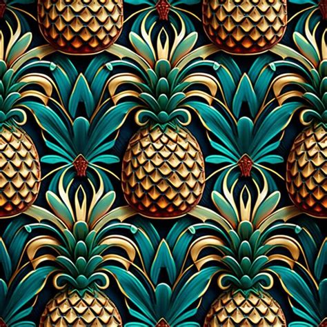 Premium Photo Pineapple Pattern