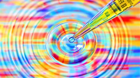 Colorful Liquid Droplet And Circular Ripple Pattern In Science