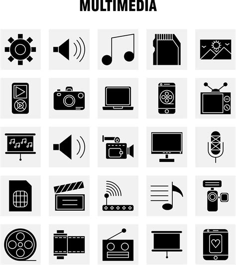 Multimedia Solid Glyph Icon For Web Print And Mobile Uxui Kit Such As Gear Maintain Setting Tool