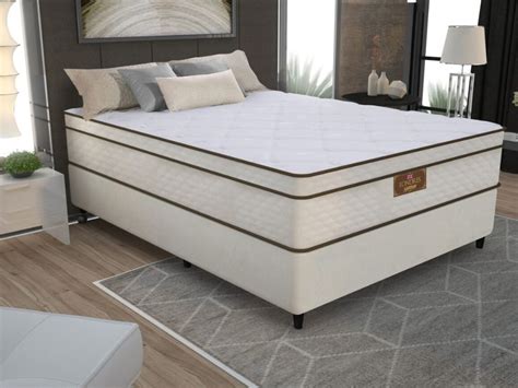 Cama Box Casal Londres Gazin Colchão Molas Ensacadas 138x188cm Marciu