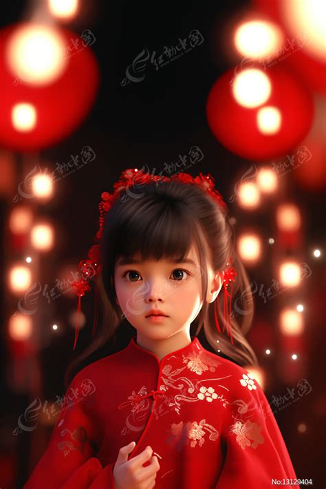 穿红衣服的女孩子ai图片下载红动中国
