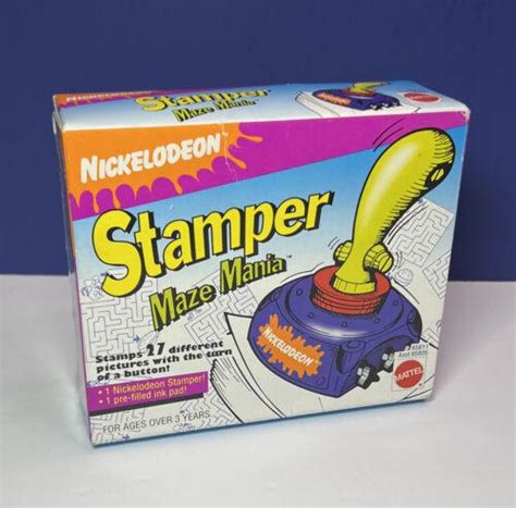 Nos Vintage Nickelodeon Stamper Maze Mania 1994 Mattel Item No