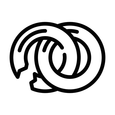 Broken Ring Line Icon Vector Illustration 17290979 Vector Art At Vecteezy