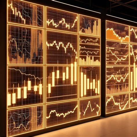 Dynamic Data Showcase Using Glowing Bar Charts And Graphs Generative Ai Premium Ai Generated Image