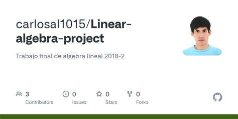 Github Carlosal1015linear Algebra Project Trabajo Final De álgebra
