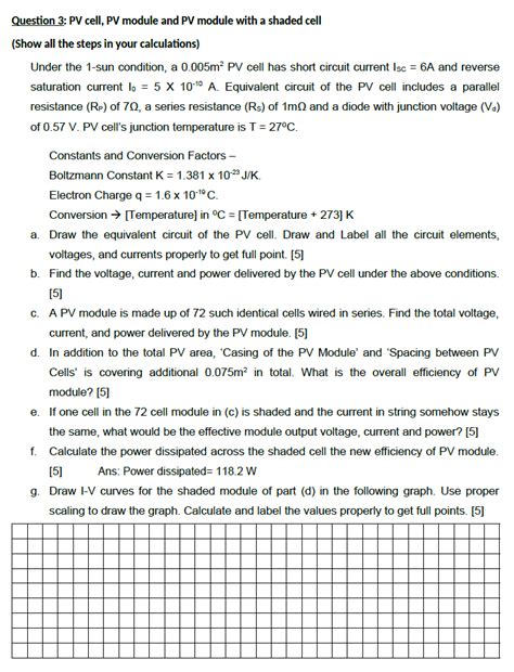 Solved Question PV Cell PV Module And PV Module With A Chegg Com