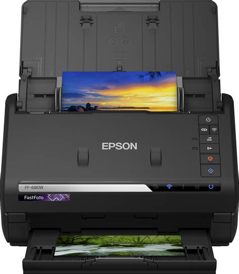Epson Ff 680w 600 X 600 Dpi Adf Manual Feed Scanner Black A4