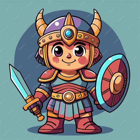 Premium Vector Cute Warior Vector Design