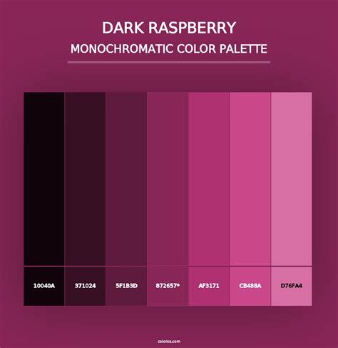 Dark Raspberry Color Palettes Colorxs Com