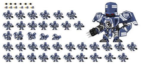 Blue Robot Game Sprite Sprite Sprites Jogos