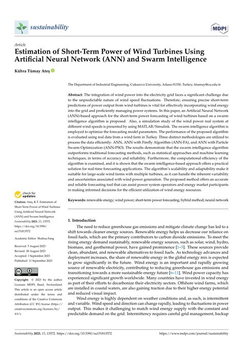 Pdf Estimation Of Short Term Power Of Wind Turbines Using Artificial Neural Network Ann And