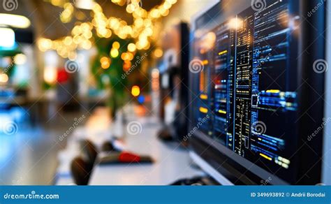 Modern Electrical Schematics Displayed On Digital Monitor Stock Illustration Illustration Of