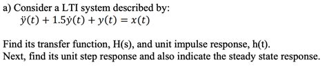 Solved A Consider A LTI System Described By Chegg