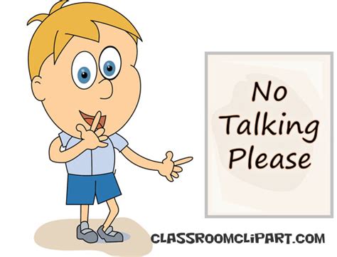 School Notalkingplease Classroom Clipart