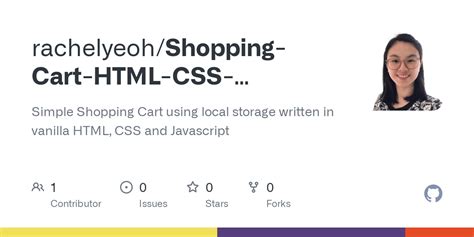 github rachelyeoh shopping cart html css javascript simple shopping