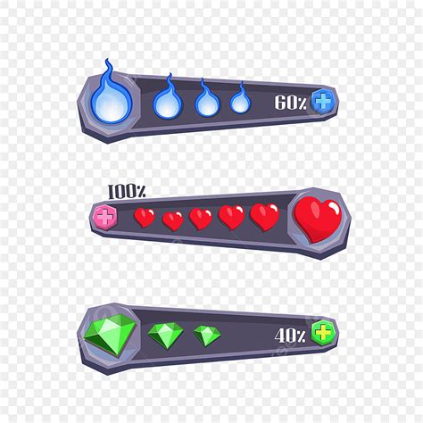 Game Progress Bar PNG Picture Progress Bar Game Ui Icon Irregular Bar
