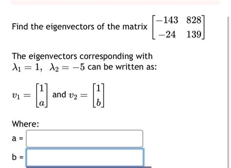 Solved Find The Eigenvectors Of The Matrix Chegg Com