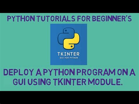 Python Tkinter Tutorial Python Gui Programming Using