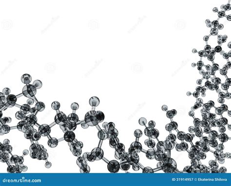 3d Glossy Chemical Molecular Structure Stock Illustration Illustration Of Chemical Carbon