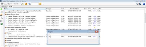 Nexus Mod 0 70 11 Progress Pop Up · Issue 925 · Nexus Mods Nexus Mod Manager · Github